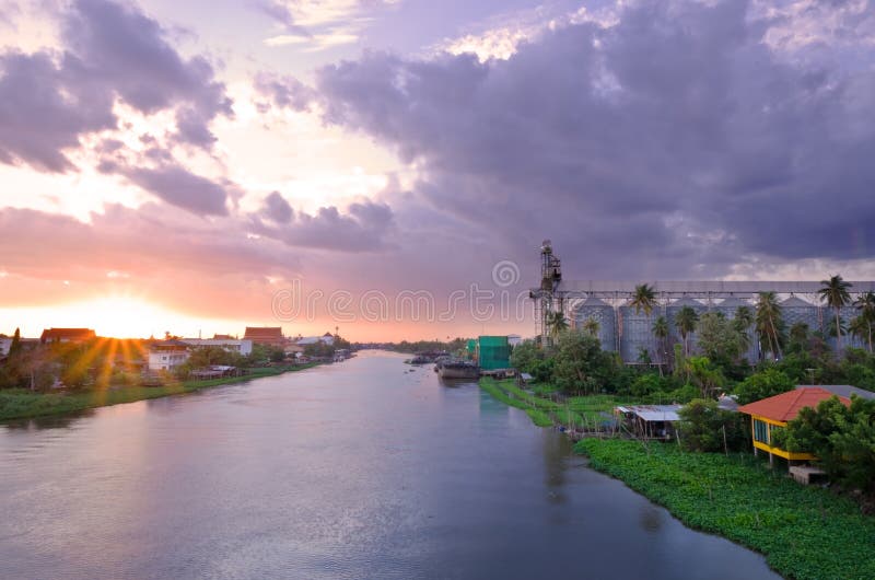 Villagers Living Along the River Stock Image - Image of industry, river ...