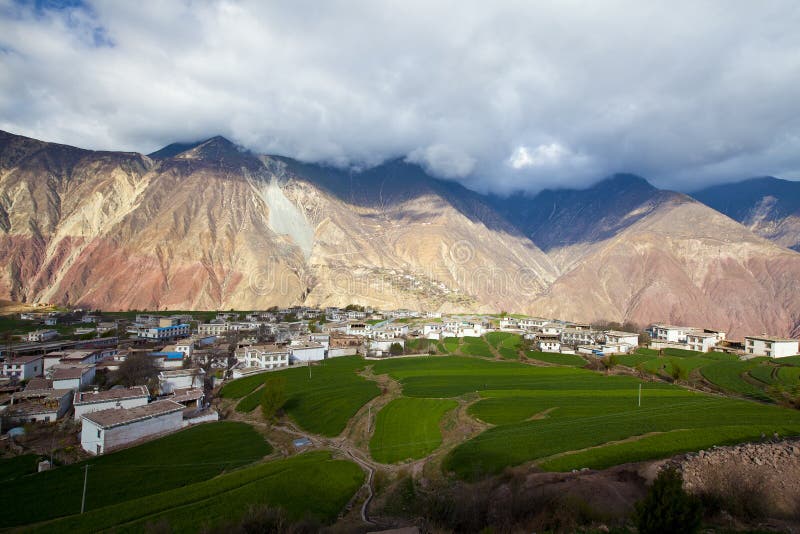 Villages in mountains stock photo. Image of scene, clouds - 24736358