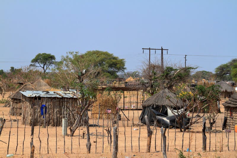 Villages and Poverty in Namibia Stock Photo - Image of country ...