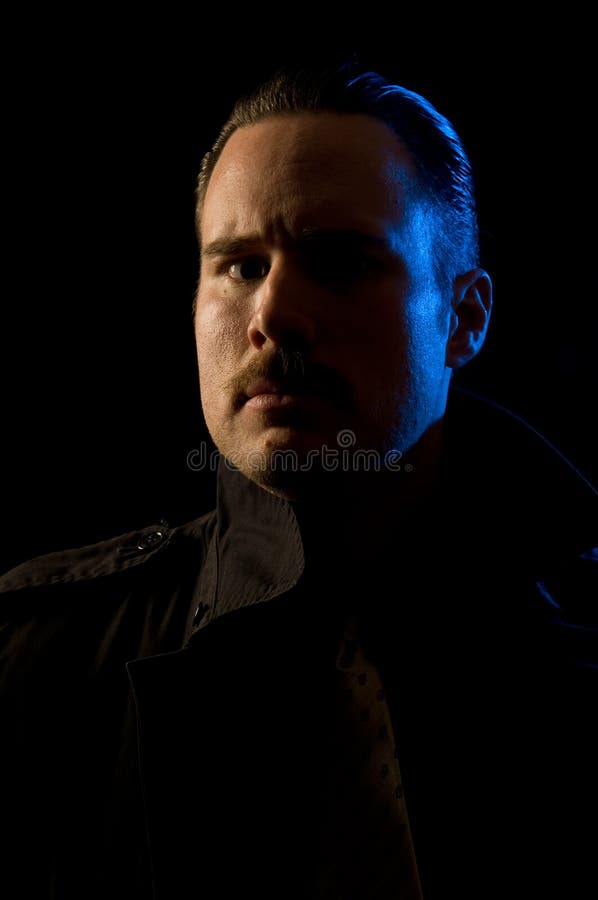 Villain - Chiaroscuro Film Noir Lighting Stock Photo - Image of ...