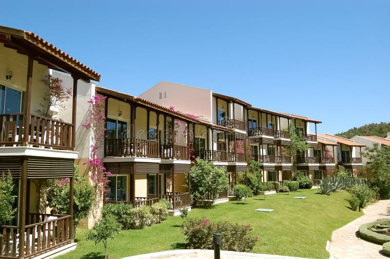 Villas and Garden in Hotel. Stock Photo - Image of villa, terrace: 30531872