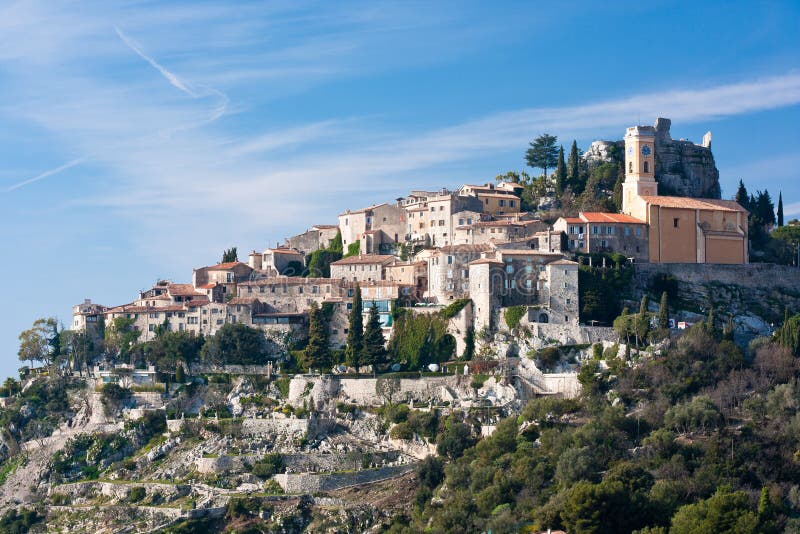 La ville d'Eze photo stock. Image of riviera, touriste - 24523836