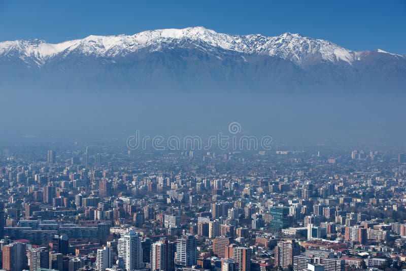 Ville De Santiago, Capitale Du Chili. Image stock - Image du andes ...