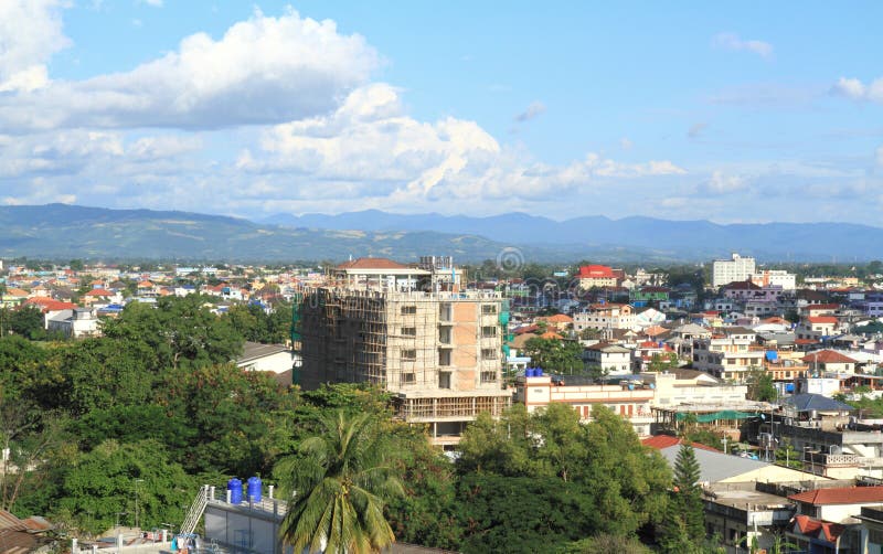 Ville de Tachileik photo stock. Image du ciel, birmanie - 46789818