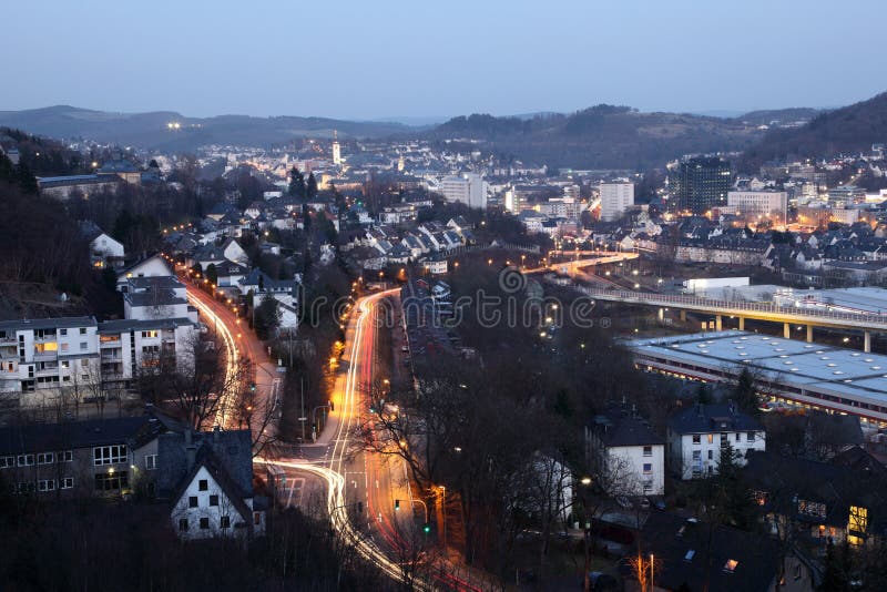 Ville de Siegen, Allemagne photo stock. Image of rhin - 24201960