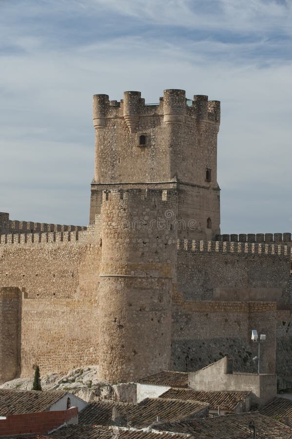 Villena Castle stock image. Image of color, province - 26255647