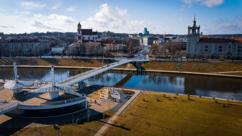 Vilniaus baltasis tiltas stock photo. Image of tiltas - 213675348