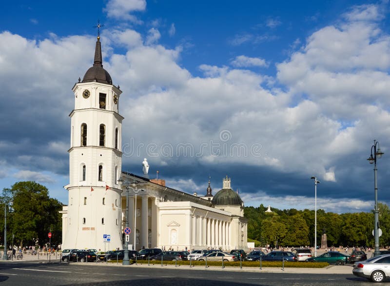 Vilnius Cathedral editorial stock photo. Image of lithuania - 82227853
