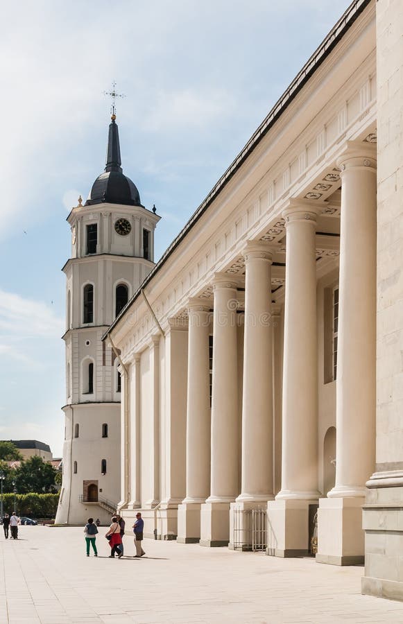 Vilnius. Cathedral Square editorial photography. Image of historic ...