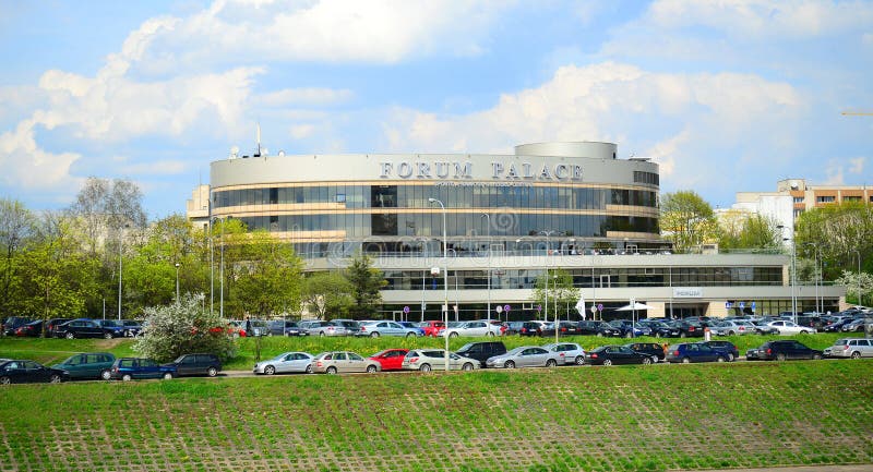 Forum Palace - Cultural House in Vilnius City Editorial Stock Image ...