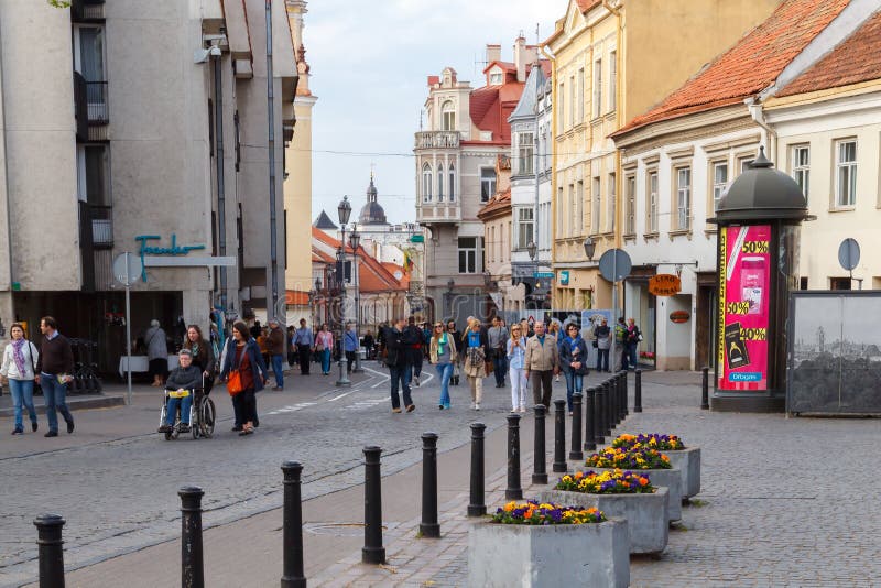 Vilnius. City streets. editorial image. Image of baltic - 47960260