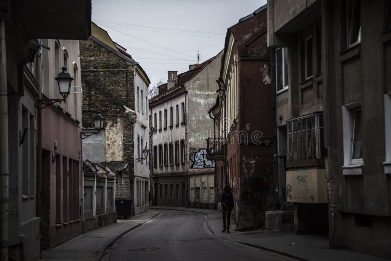 Vilnius landscape stock image. Image of lithuanian, street - 83081891