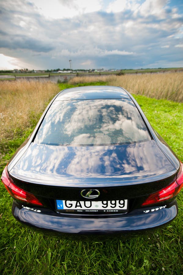 VILNIUS, LITHUANIA - JULY 10, 2012: Luxury Lexus Car. Wide Angle ...