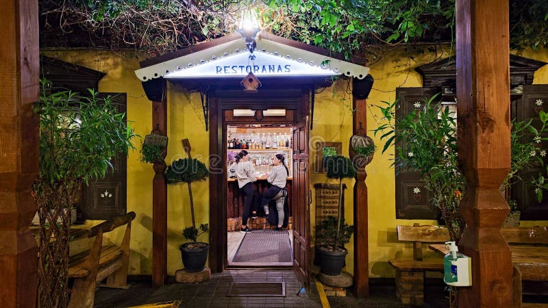 View at Traditional Restaurant of Vilnius on Lithuania Editorial Stock ...