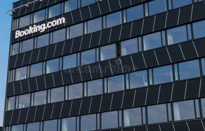 Booking.com Sign on the Office Building Editorial Stock Image - Image ...