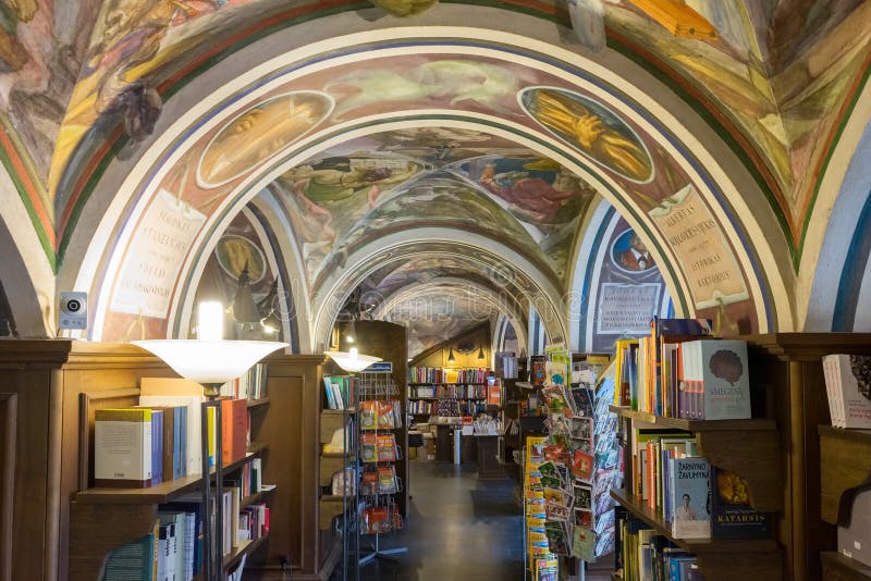 Vilnius, Lithuania - May, 11 2017: Inside Bookstore of Vilnius ...