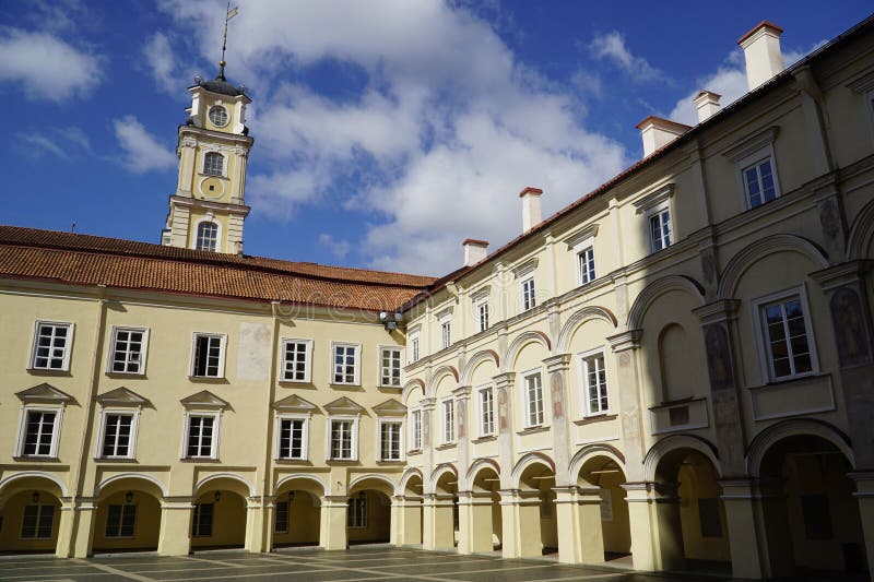 Vilnius University Building - Courtyard Editorial Image - Image of ...