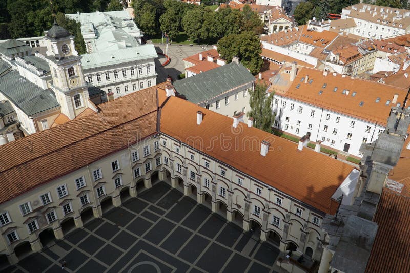 Vilnius University Building - View from the Above Editorial Stock Photo ...