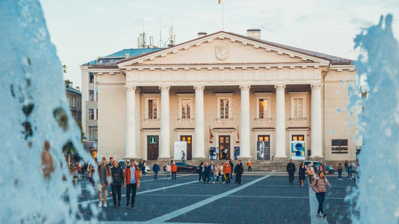 VIlnius Rotuse, old town editorial photography. Image of evening ...