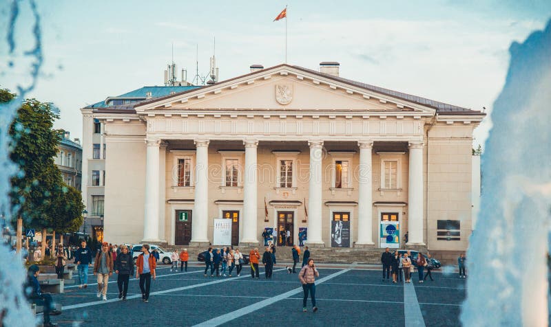 VIlnius Rotuse, old town editorial stock photo. Image of catholic ...