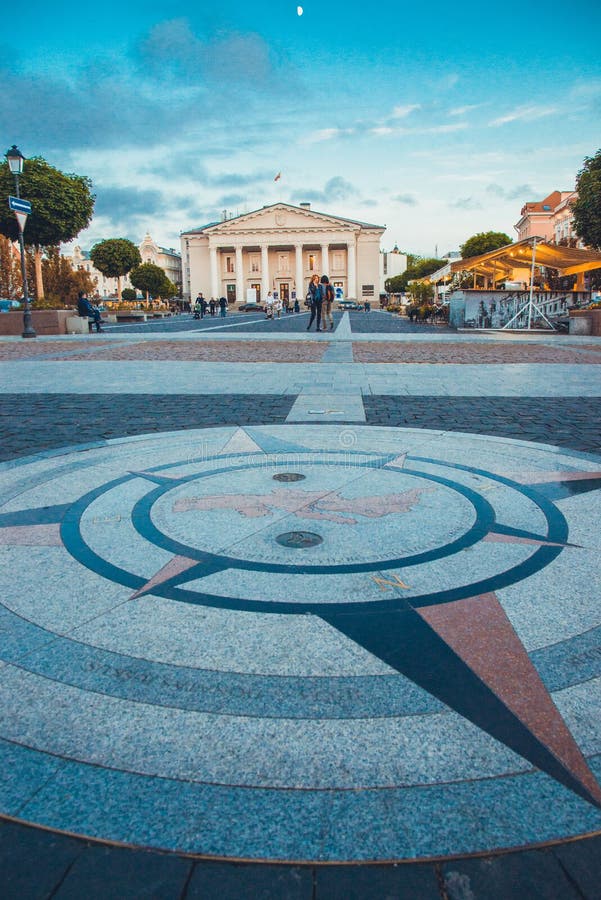Vilnius Rotuse Square, Lithuania Editorial Image - Image of yard ...