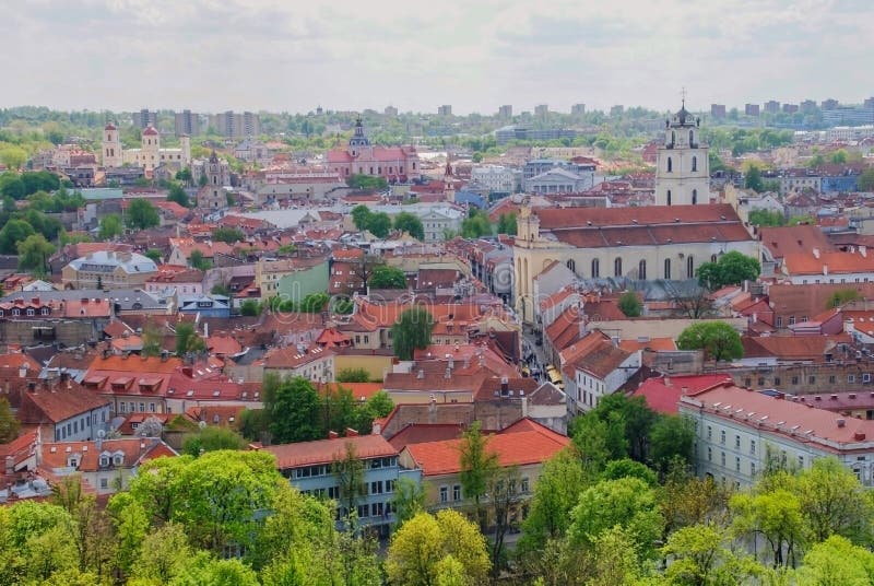 Vilnius in the spring stock image. Image of landscape - 49493791