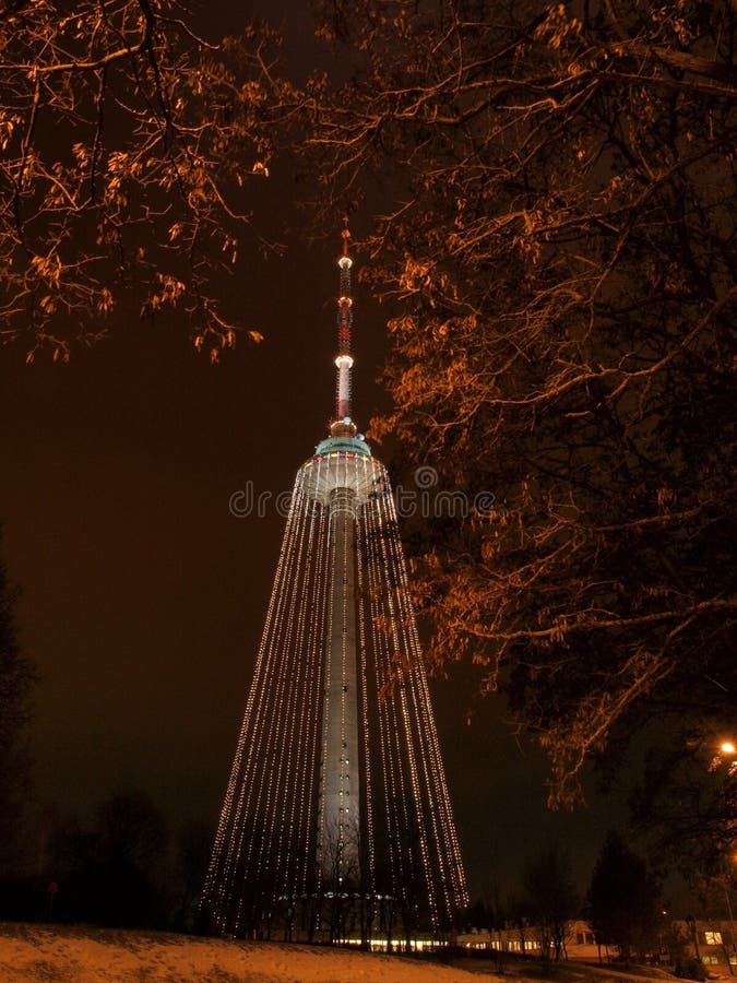 Vilnius television tower stock photo. Image of central - 30590740