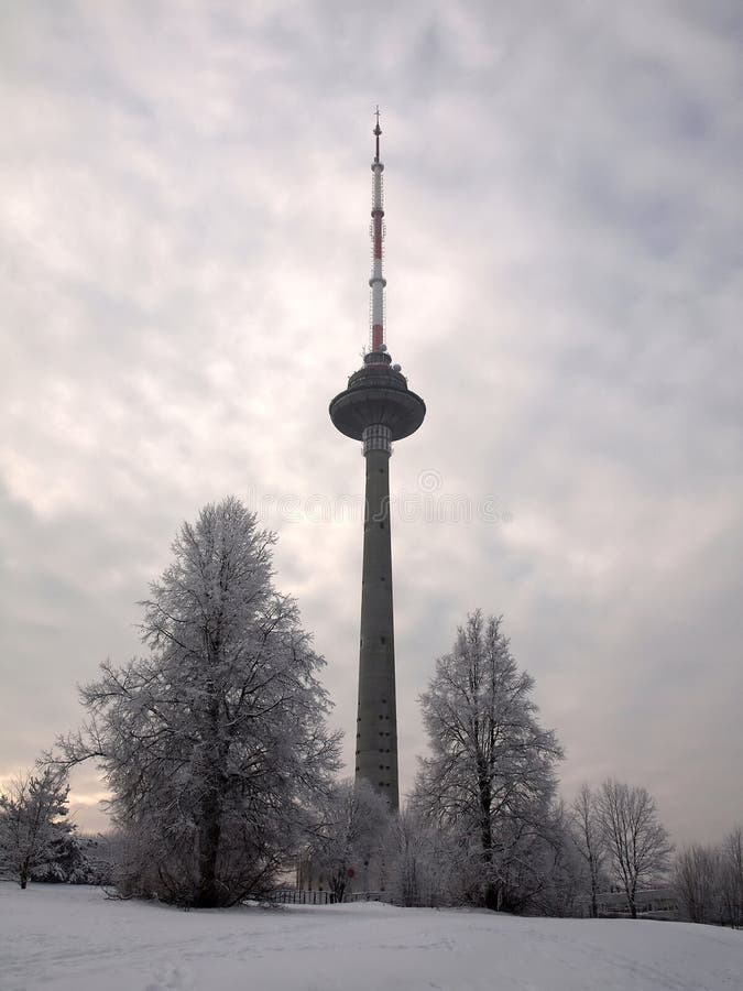 Vilnius television tower stock photo. Image of central - 30590740