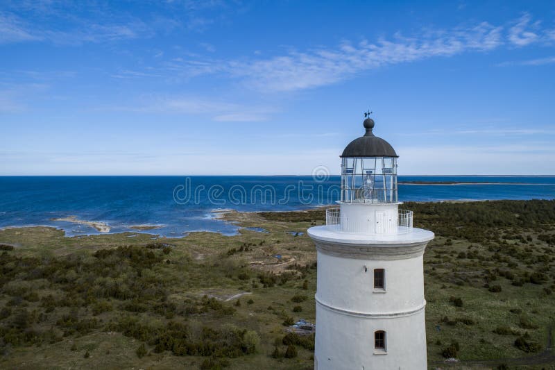 Vilsandi Lighthouse in Vilsandi National Park in Estonia Stock Photo ...