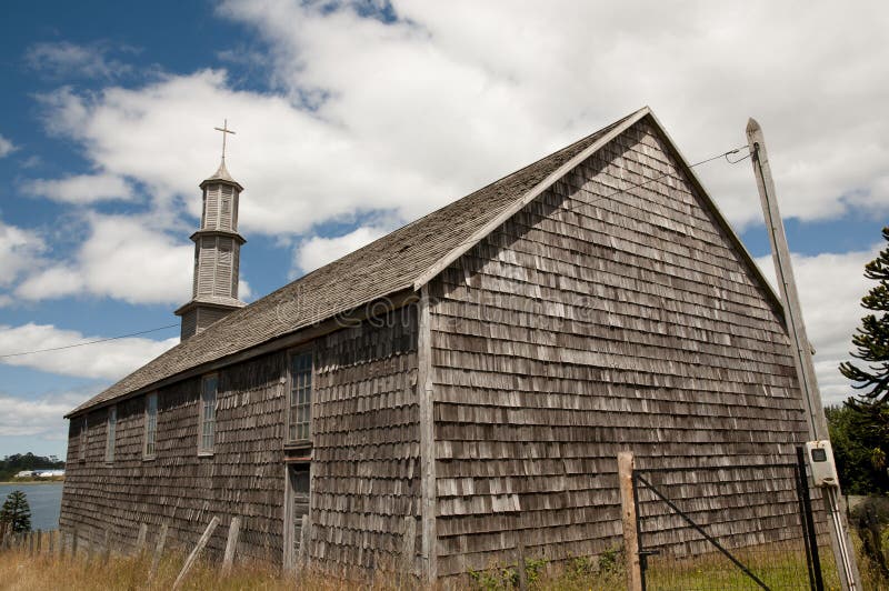 Vilupulli Church - Chiloe - Chile Stock Image - Image of wooden ...
