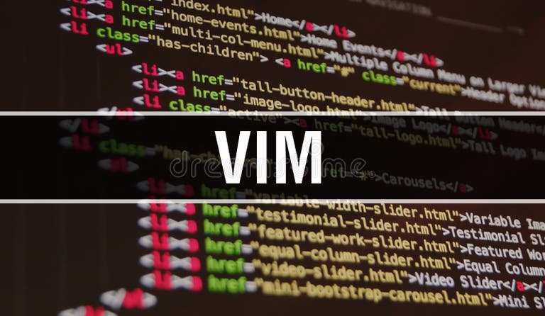 VIM Concept Illustration Using Code for Developing Programs and App ...