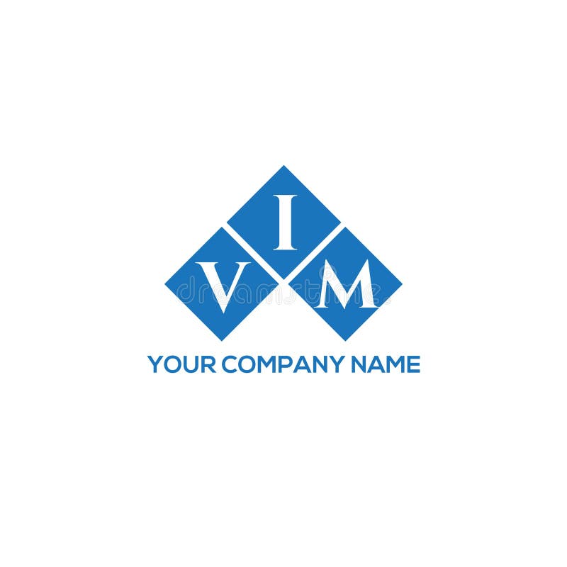 VIM Letter Logo Design on WHITE Background. VIM Creative Initials ...