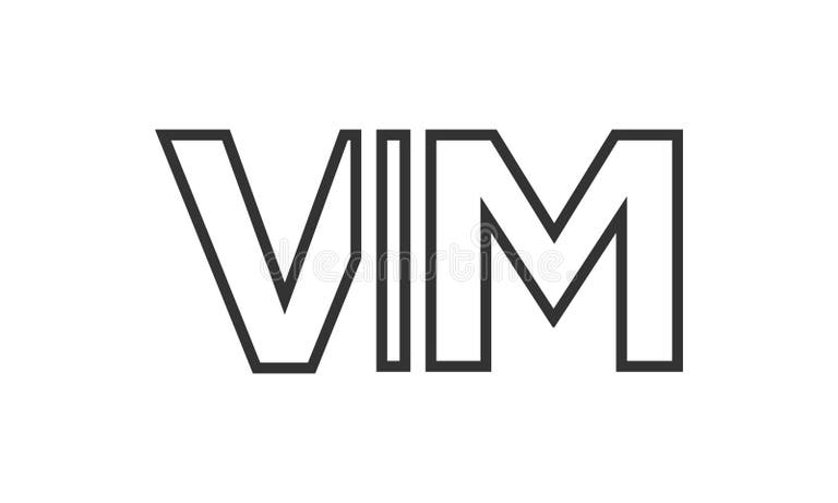 VIM Logo Design Template with Strong and Modern Bold Text. Initial ...