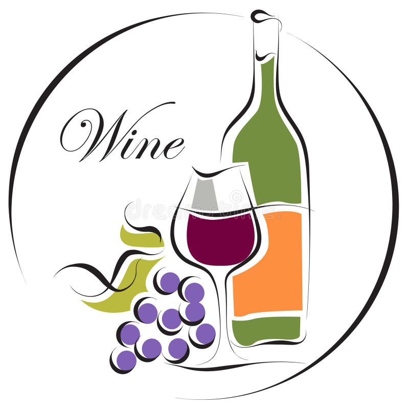 Vin de logo de conception illustration de vecteur. Illustration du ...