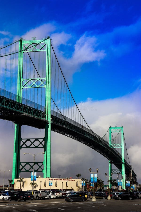 Vincent Thomas Bridge on State Route 47 Linking San Pedro with Terminal ...