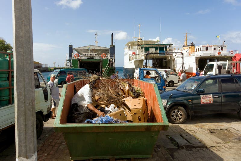 Homeless Man Digging through Trash Editorial Stock Image - Image of ...