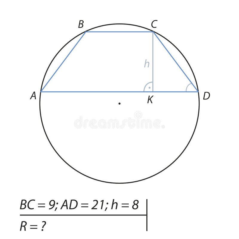 Vind De Straal R Van De Cirkel Stock Illustratie - Illustration of ...