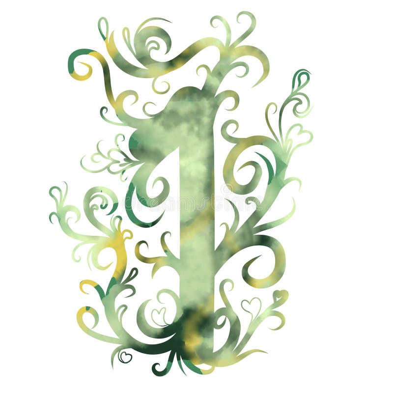 Vine Art Pattern Number One on a White Stock Illustration ...