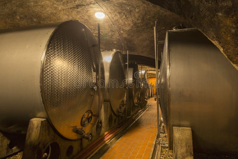 Vine cellar stock image. Image of cellar, technology - 71381577