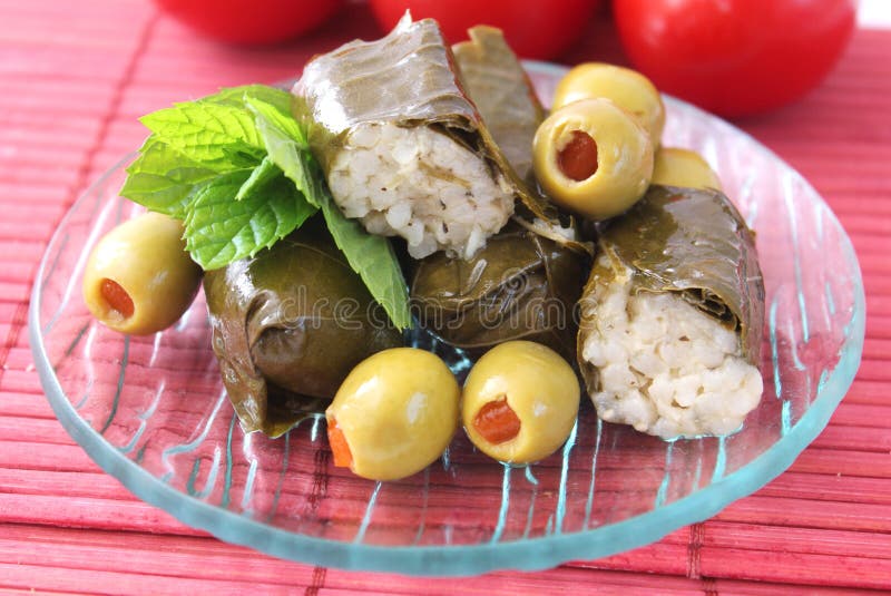 Vine leaves stock image. Image of rice, filled, vine - 67904603