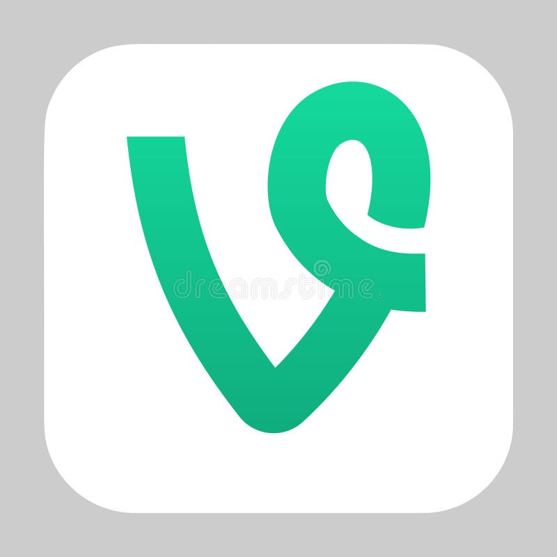 Vine logo icon editorial photo. Illustration of badge - 168934951