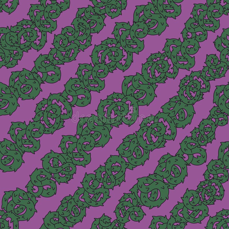 Vines and spikes pattern stock vector. Illustration of curve - 160892602