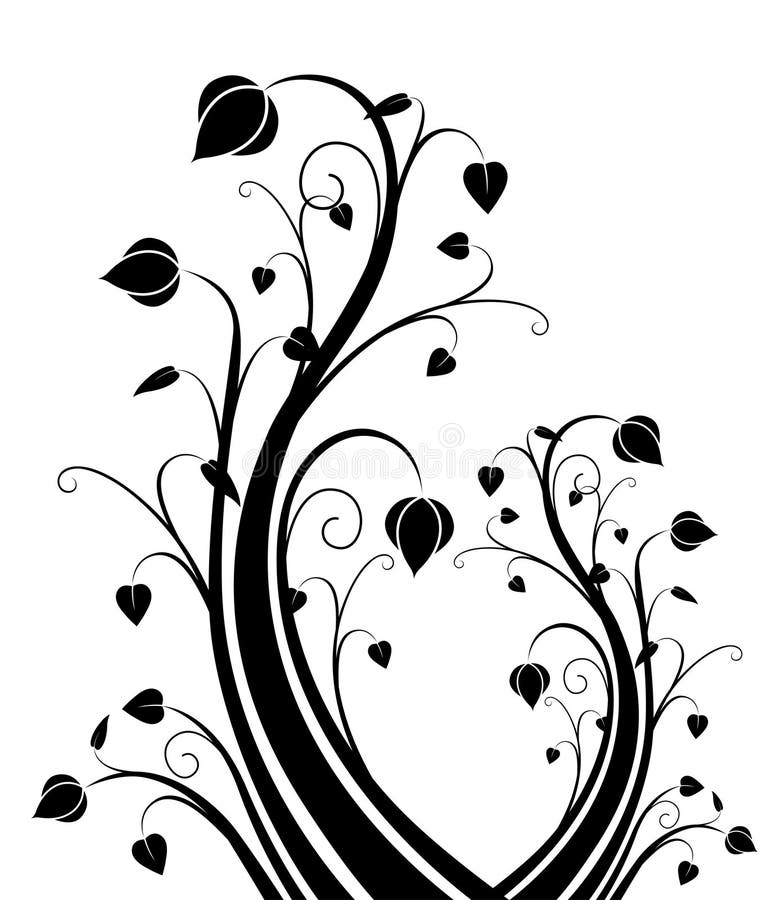 Tree and vines stock illustration. Illustration of fall - 13312871