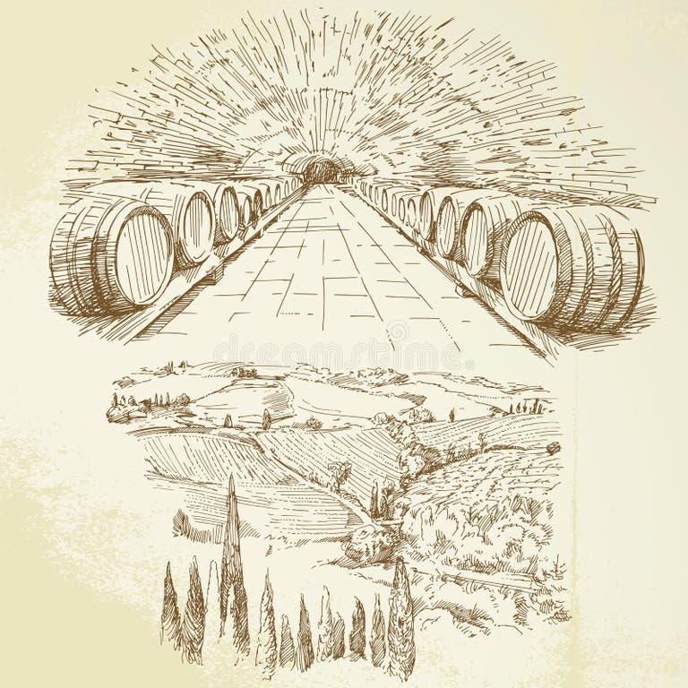 Italian Vineyard Background Stock Illustrations – 3,002 Italian ...