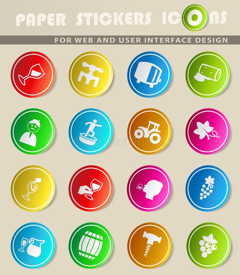 Vineyard icon set stock illustration. Illustration of wine - 88826049