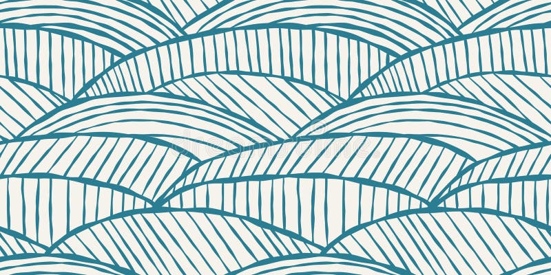 Vineyard Seamless Vector Handdrawn Pattern Stock Illustration ...