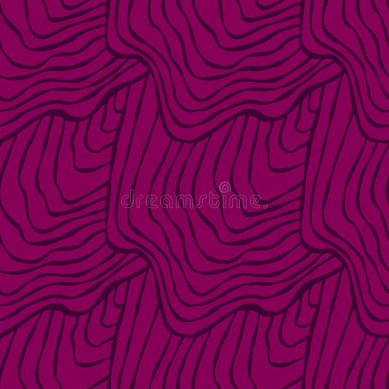 Vineyard Seamless Vector Handdrawn Pattern Stock Illustration ...