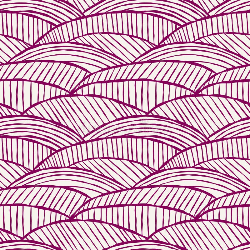 Vineyard Seamless Vector Handdrawn Pattern Stock Illustration ...