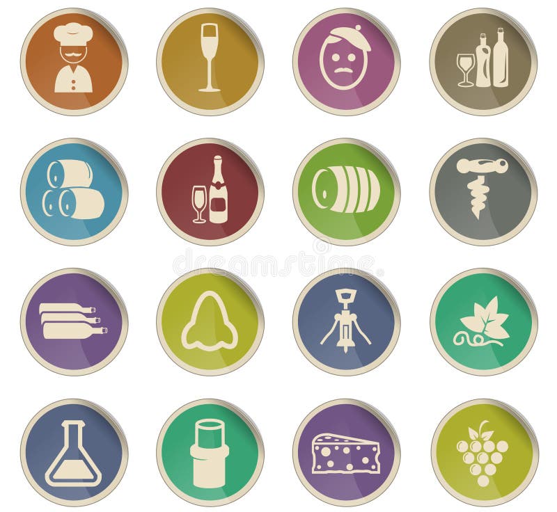 Vineyard icon set stock illustration. Illustration of leaf - 123478317