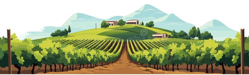 A Vineyard Vector Simple 3d Smooth Cut and Paste Isolated Illustration ...